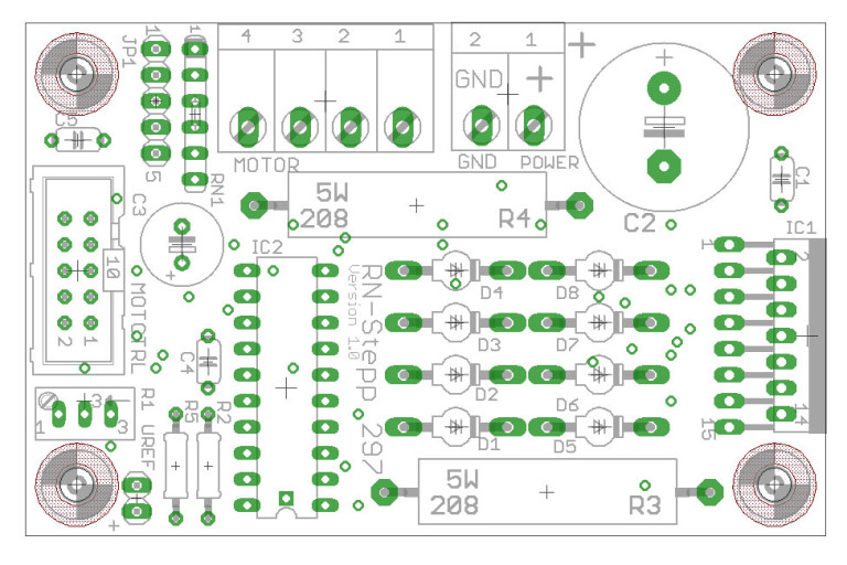 Schrittmotor ansteuern - Bauanleitung für Schrittmotortreiber