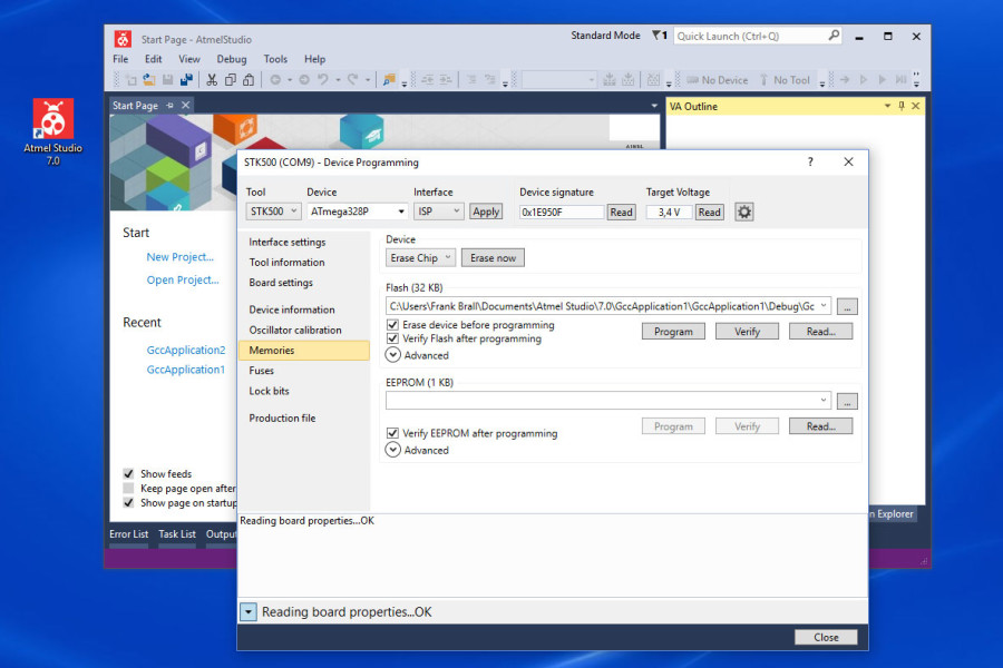 ISP-Programmer für Arduino,Bascom und Atmel-Studio in Windows 10