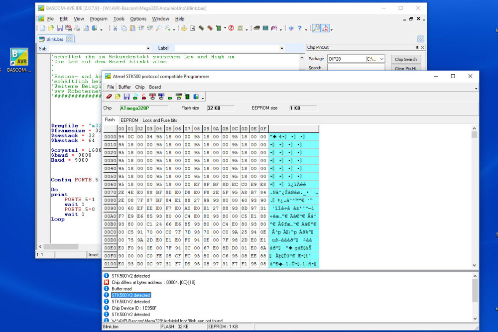 ISP-Programmer für Arduino,Bascom und Atmel-Studio in Windows 10