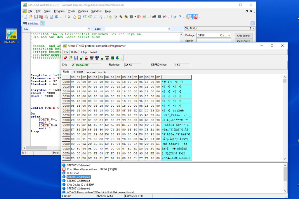 ISP-Programmer für Arduino,Bascom und Atmel-Studio in Windows 10