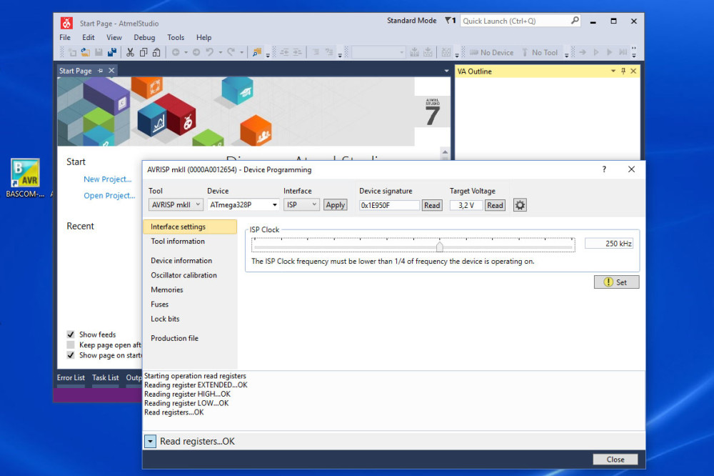 ISP-Programmer für Arduino,Bascom und Atmel-Studio in Windows 10
