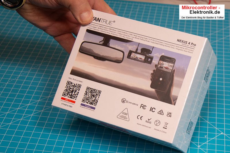 Vantrue N4 Pro 5G WiFi Dashcam mit GPS, WLAN und 3 Kameras im Test